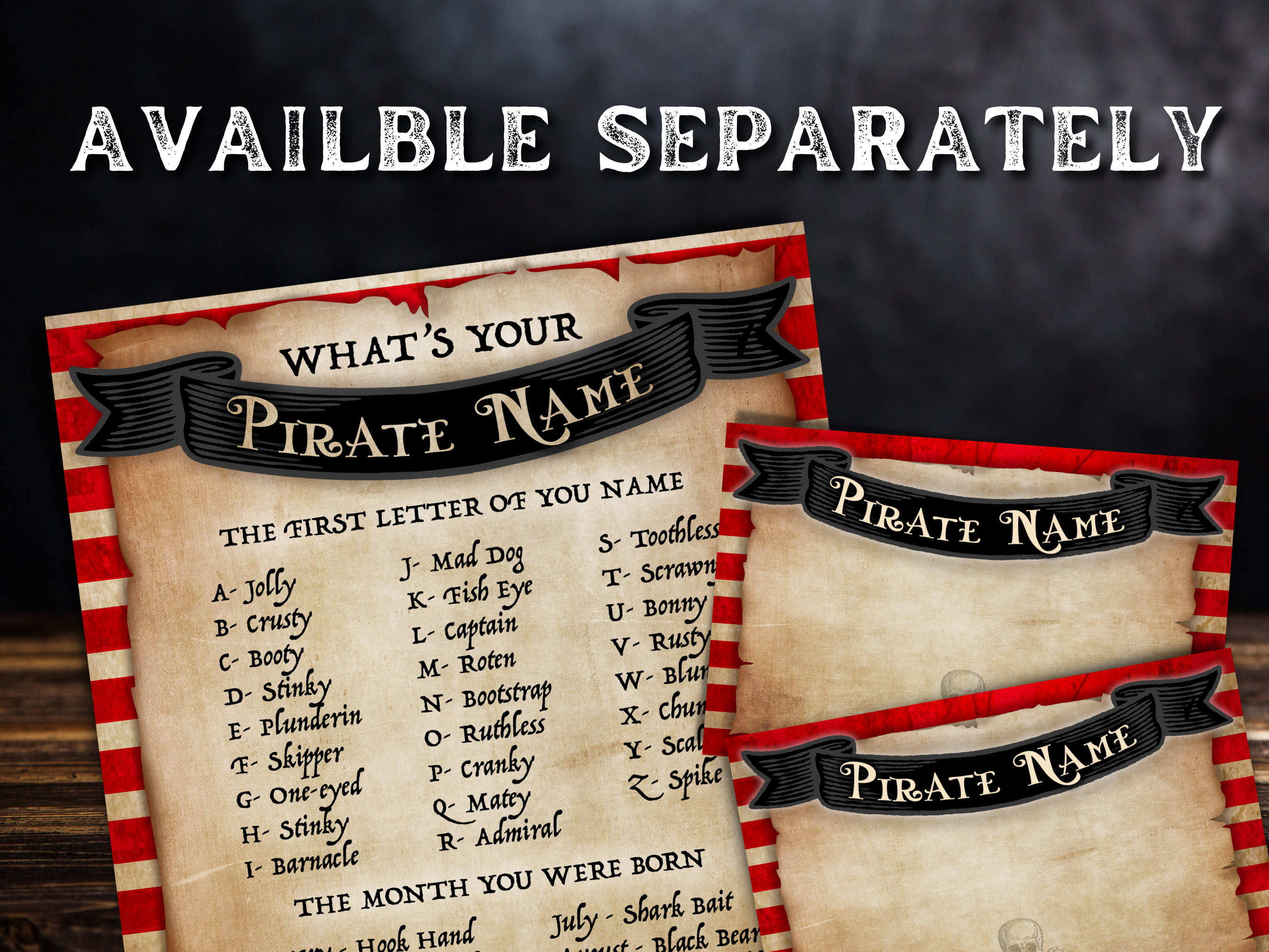 Pirate Decor Pirate Party Signs. Printable Pirate Posters to - Etsy UK