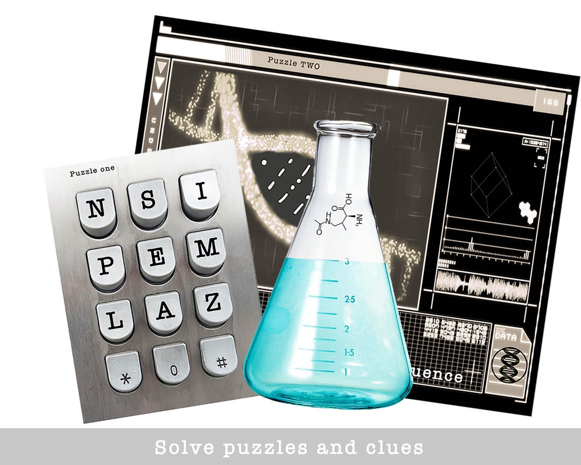 Escape Room Game. Escape Room Kit. Laboratory Themed DIY - Etsy