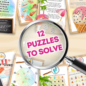 Summer Fun Escape Room for Kids. Printable Puzzle Game. Birthday Party ...