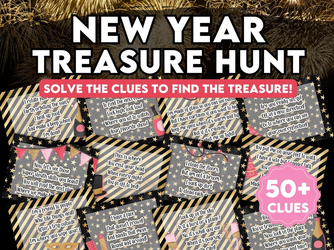 New Year's Eve Scavenger Hunt, Treasure Hunt Game Ideal for Teens and ...