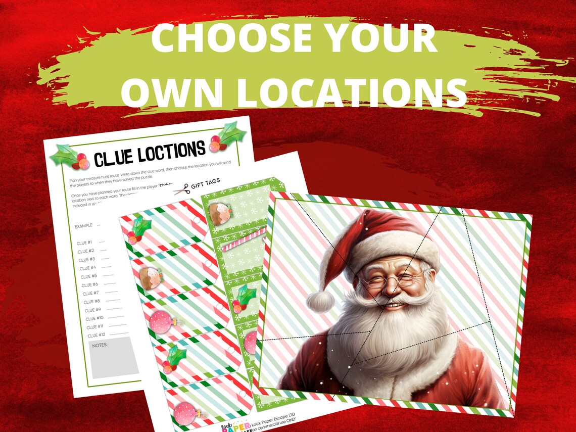 Christmas Treasure Hunt, Scavenger Hunt for Teens and Tweens. Solve the ...