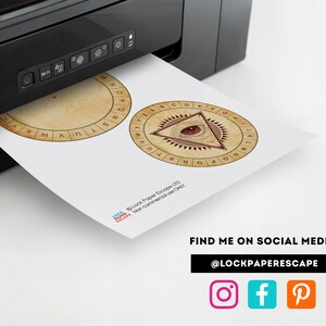 Escape Room Prop, Cypher Wheel Printable. Fun Secret Code Activity for ...