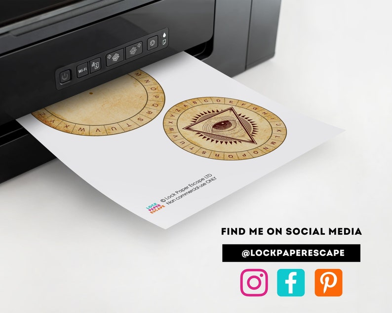 Escape Room Prop, Cypher Wheel Printable. Fun Secret Code Activity for ...