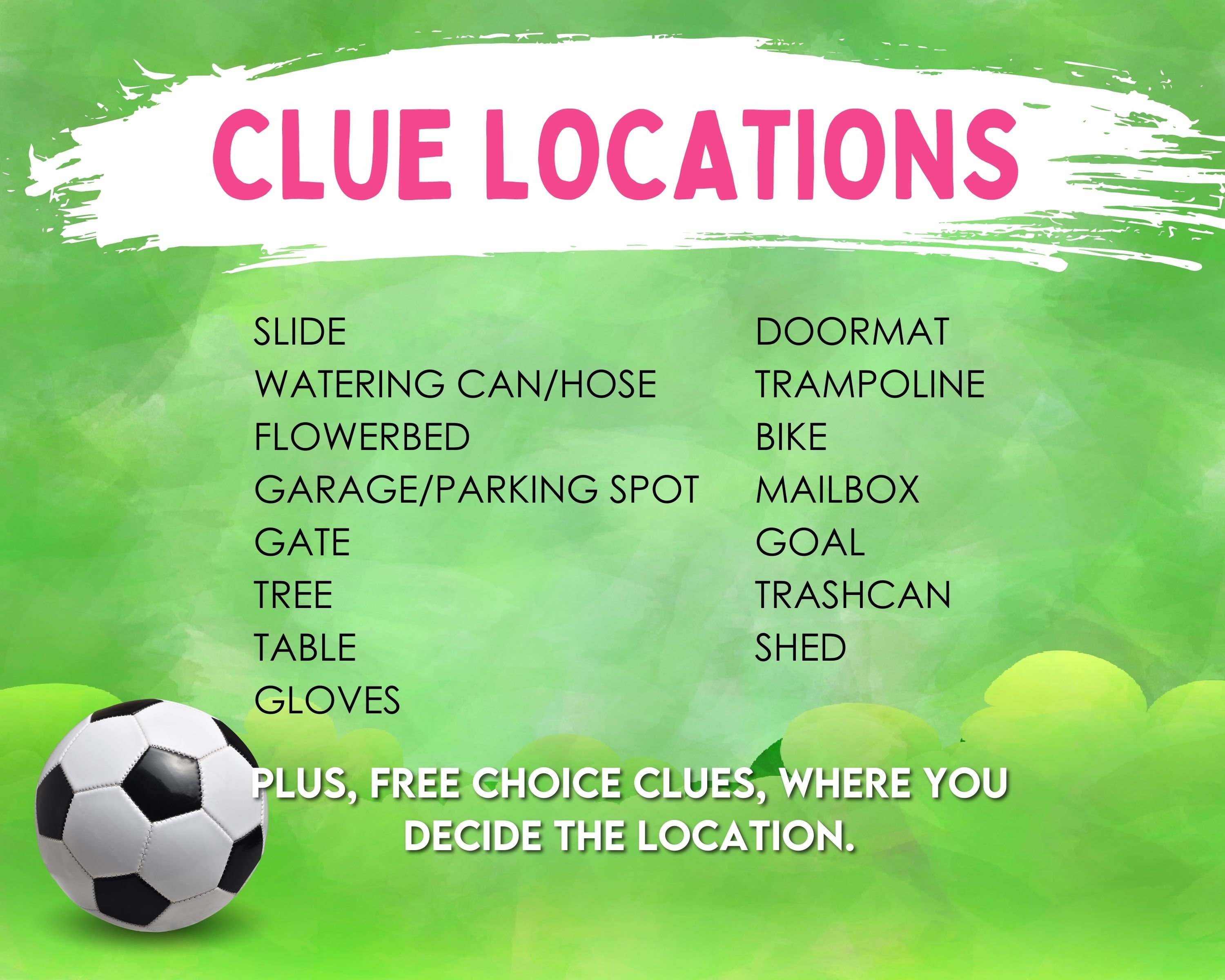 Soccer Birthday Scavenger Hunt. Outside Treasure Hunt Birthday - Etsy