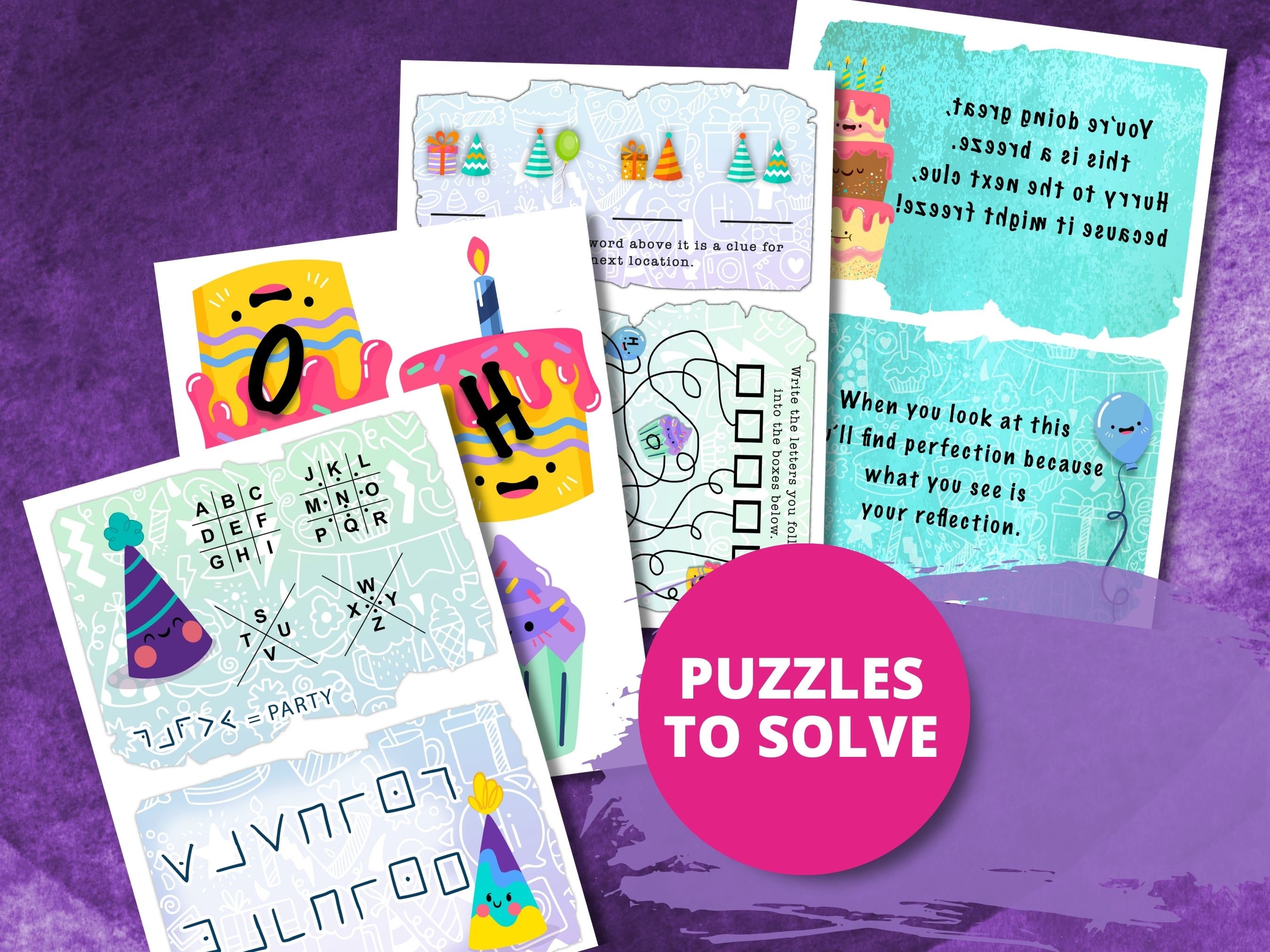 Printable Birthday Treasure Hunt for Kids | Fun Party Game With Rhyming ...