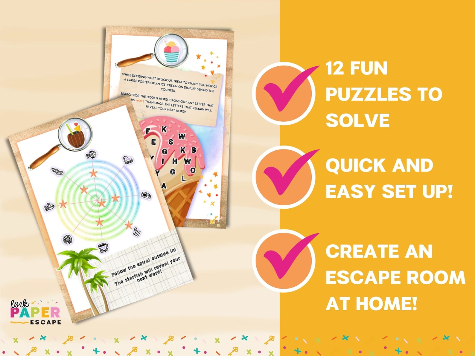 Summer Fun Escape Room for Kids. Printable Puzzle Game. Birthday Party ...