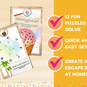 Summer Fun Escape Room for Kids. Printable Puzzle Game. Birthday Party ...