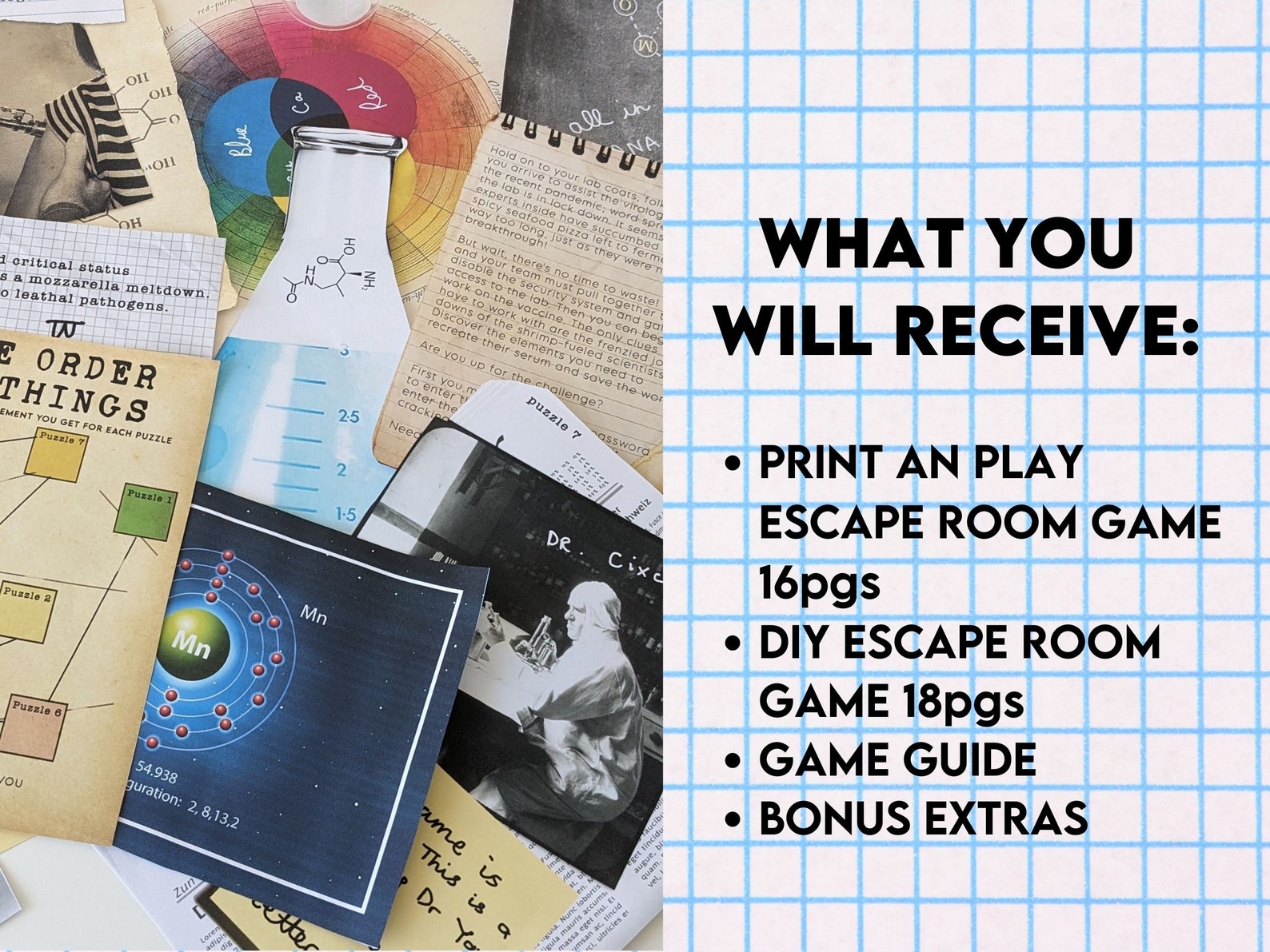 Escape Room Game. Escape Room Kit. Laboratory Themed DIY Printable ...