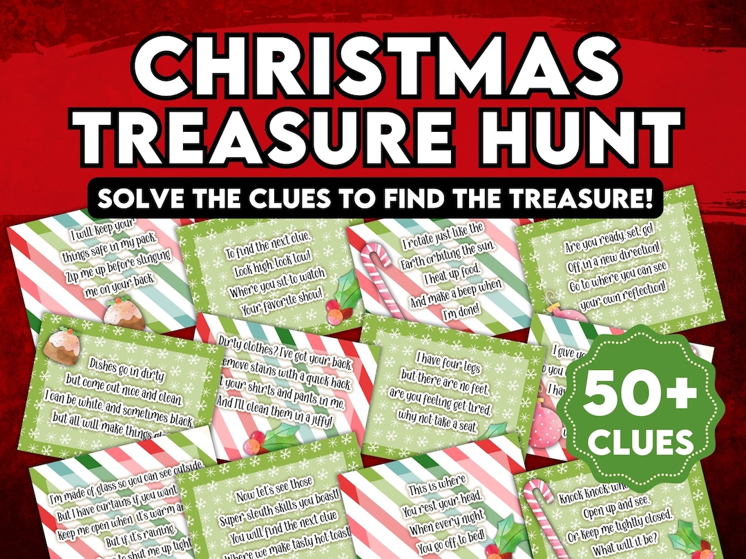 Christmas Scavenger Hunt, Treasure Hunt Game Ideal for Teens and Tweens ...