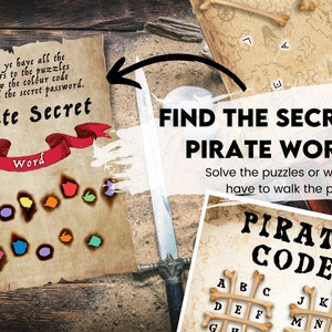 Printable Kids Escape Room. Pirate Escape Room KIT. Printable Pirate ...