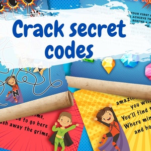 Superhero Treasure Hunt Clues: Kids Escape Room Birthday Party Game ...