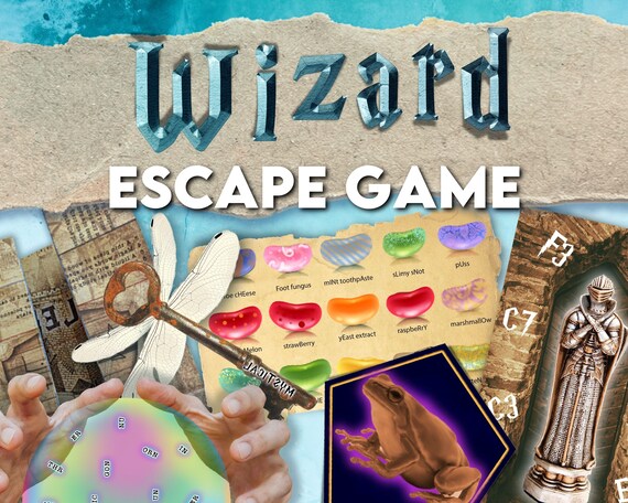Escape room game. Wizard themed DIY printable puzzle game. Family fun ...