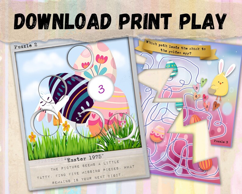 Escape Room Game for Kids. Easter Escape Game Fun Printable - Etsy