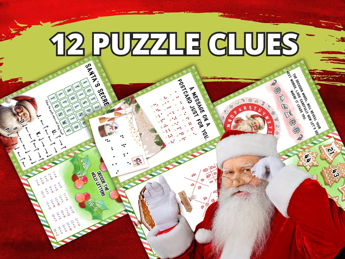 Christmas Treasure Hunt, Scavenger Hunt for Teens and Tweens. Solve the ...