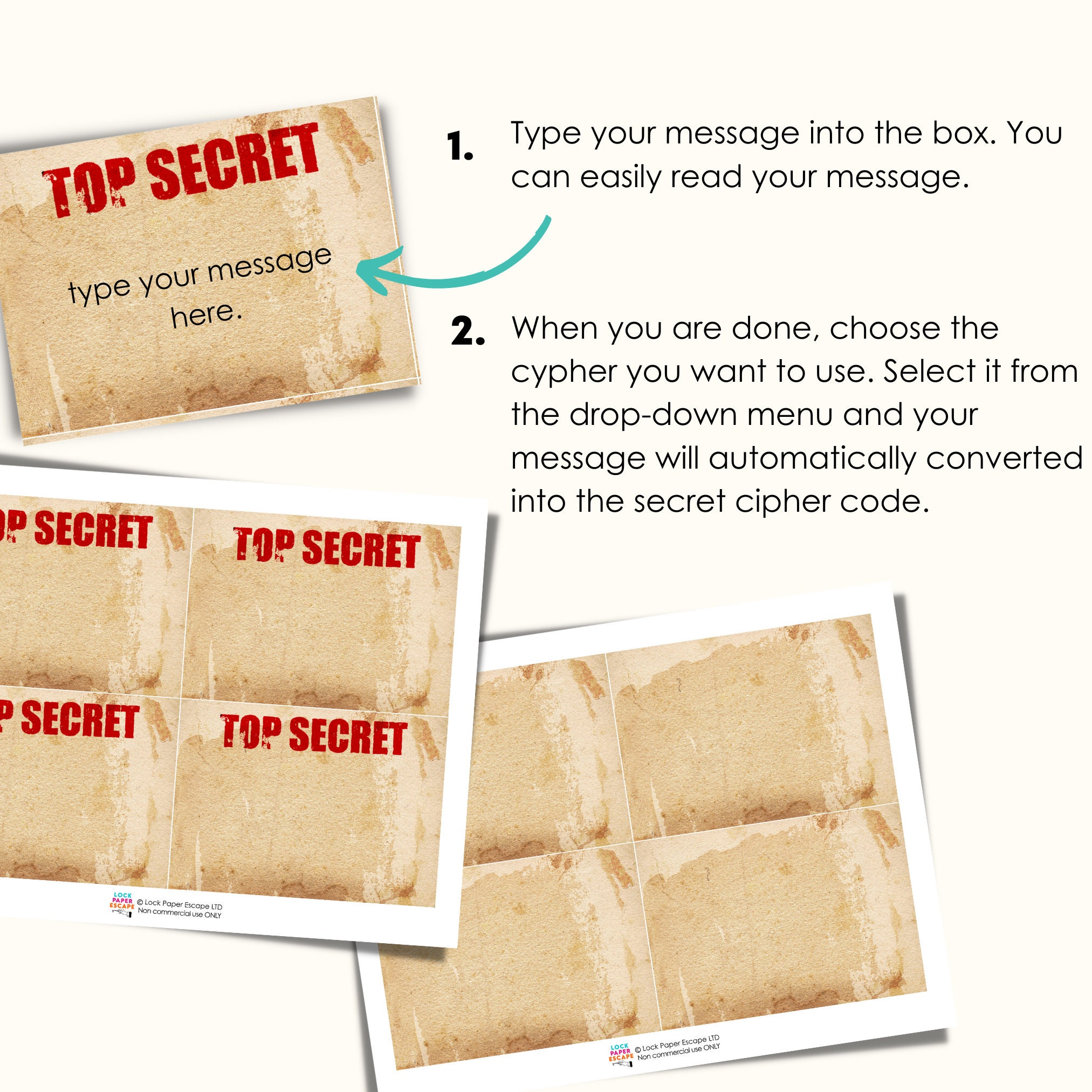 Spy Party Game, DIY Escape Room Prop. 11 Ciphers and Codes With ...