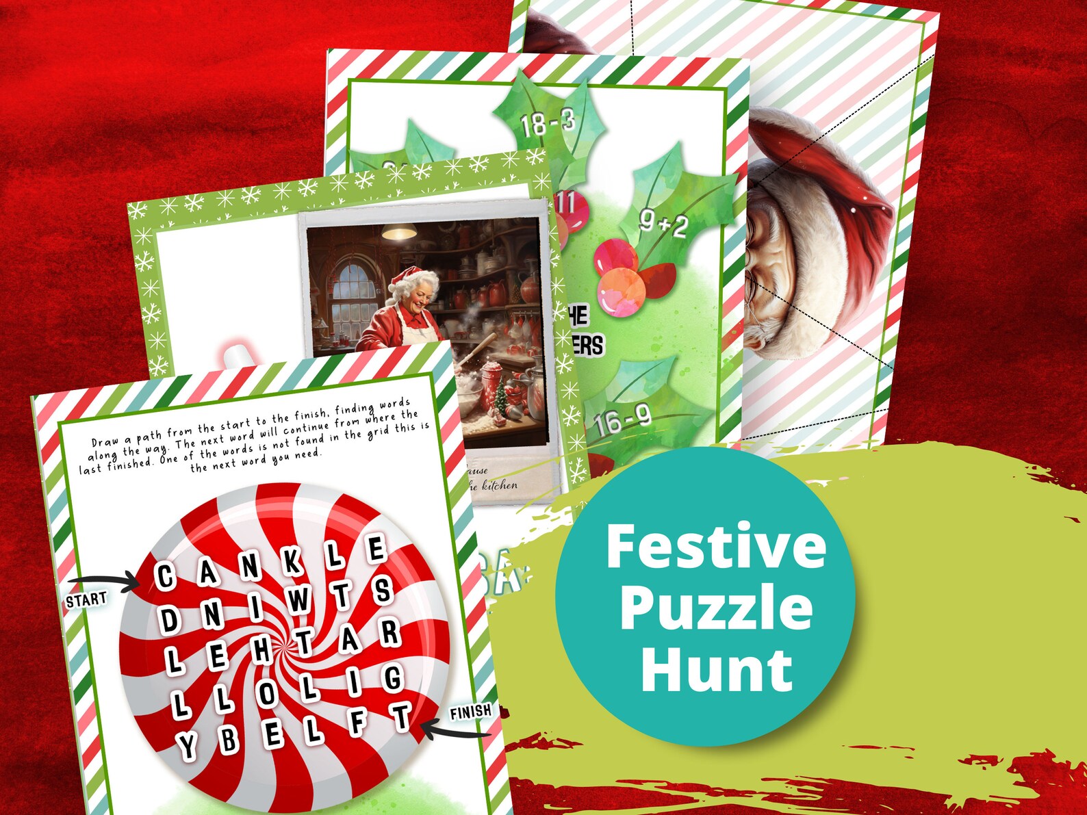 Christmas Treasure Hunt, Scavenger Hunt for Teens and Tweens. Solve the ...