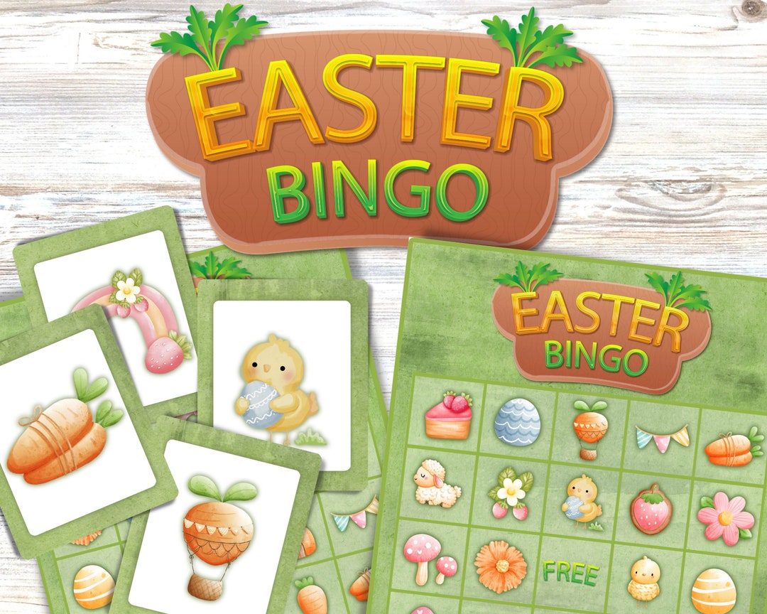 Easter Bingo. Easter Activity for Kids, Adults and Groups. Printable ...