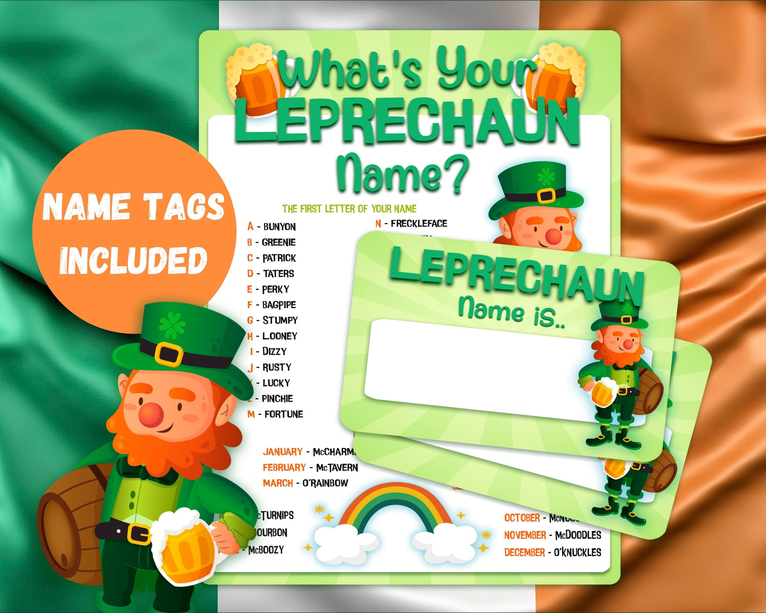 St Patrick's Day Game, What's Your Leprechaun Name? Celebrate the ...