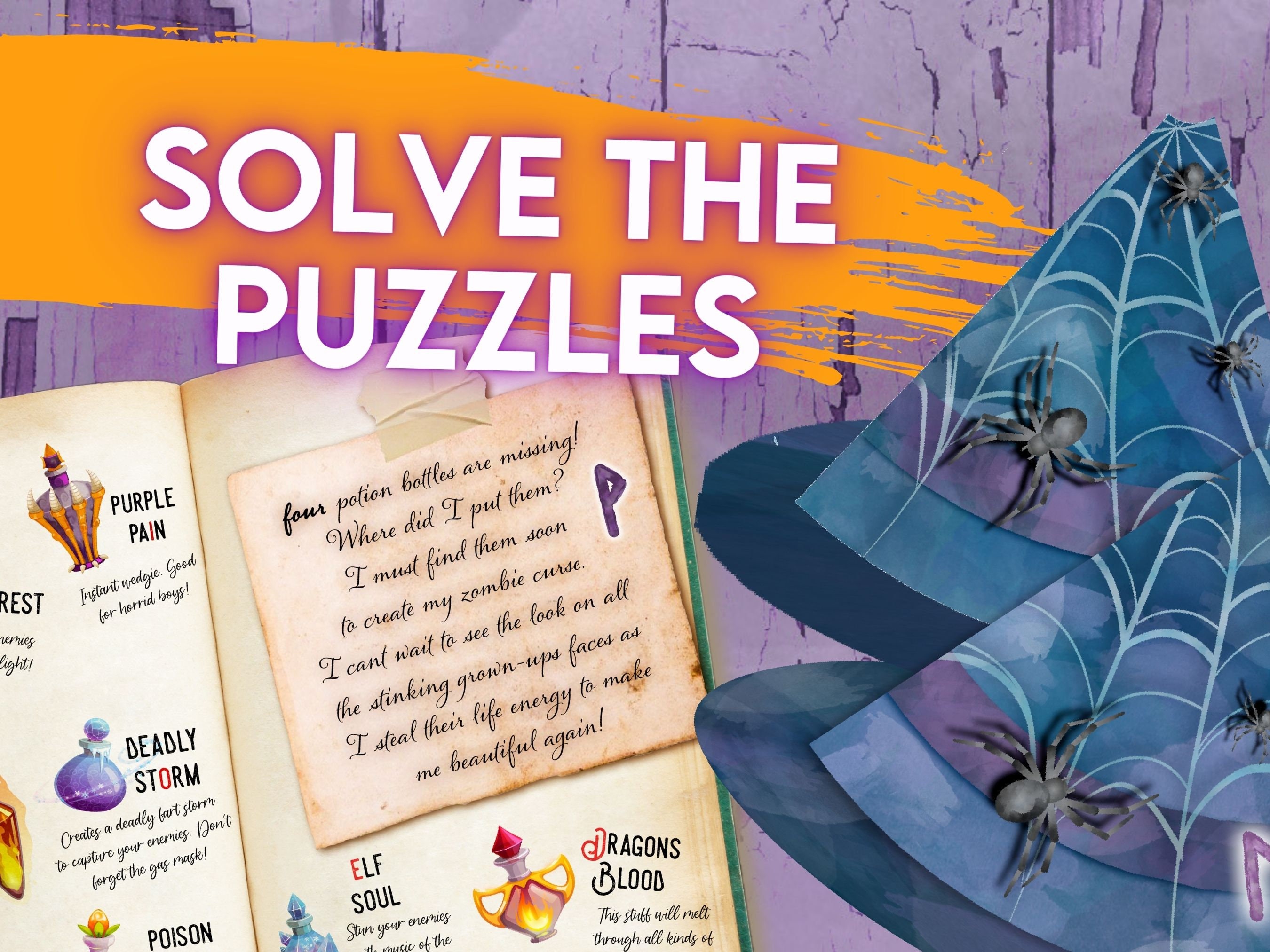 Halloween Escape Room for Kids. Printable Halloween Party Game, Packed ...