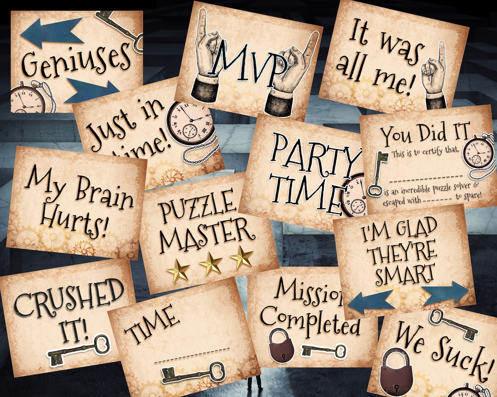 Escape Room Photo Prop Printable. Escape Room Signs Fun Photo - Etsy