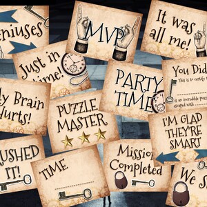 Escape Room Photo Prop Printable. Escape Room Signs Fun Photo Booth ...