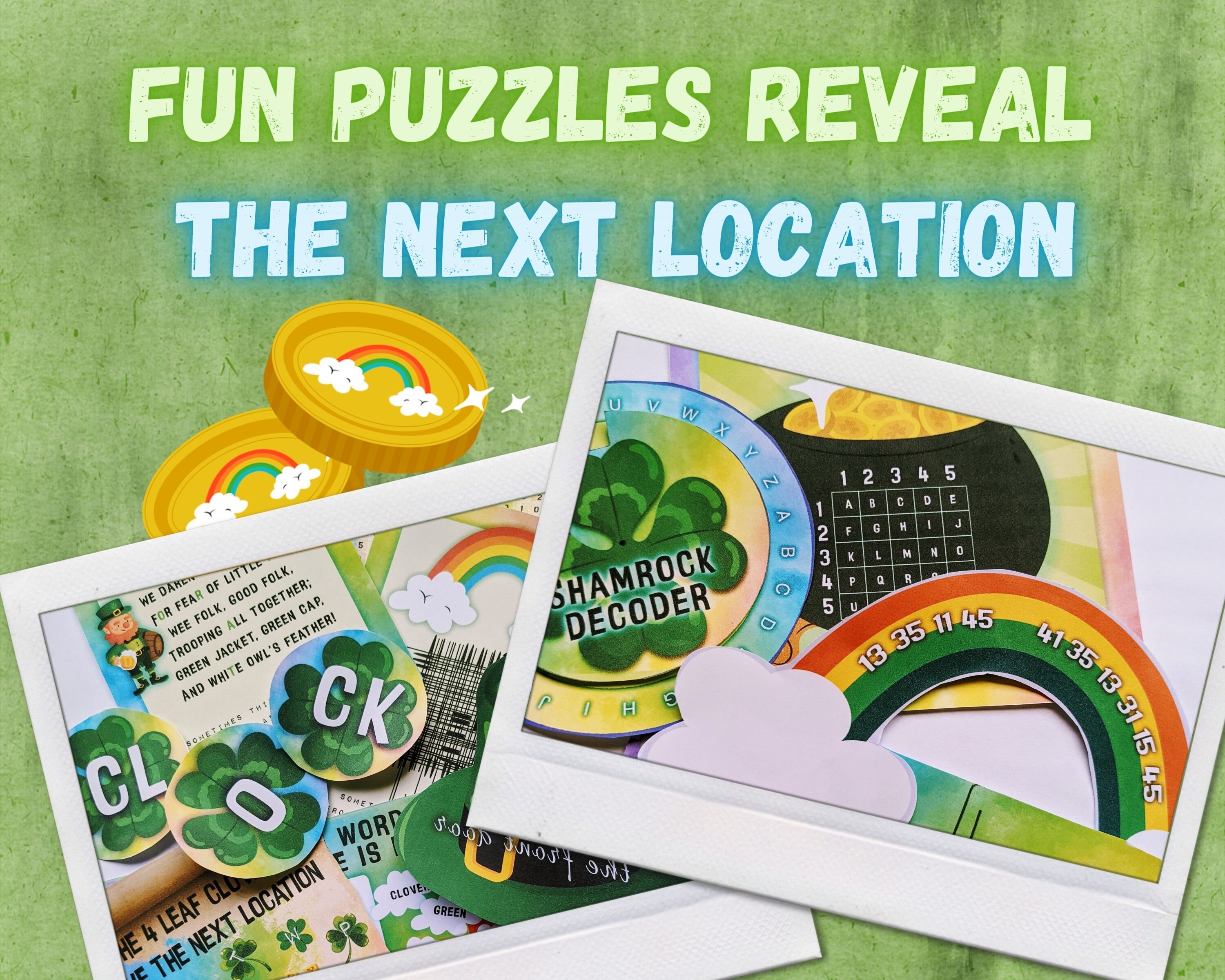 Leprechaun Treasure Hunt. St Patricks Day Scavenger Hunt Clues - Etsy UK