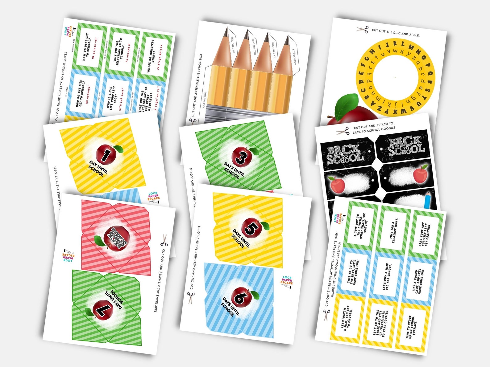 Back to School Countdown Activity Kit. Pencil Gift Box Plus - Etsy UK