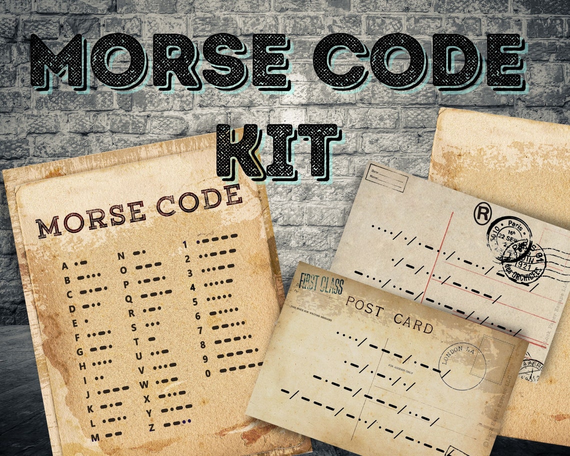 At Home Escape Room Morse Code Prop Kit. Create Your Own | Etsy