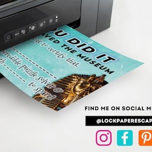 Kids Printable Escape Room Kit. Night at the Museum Puzzle Game. Kids ...