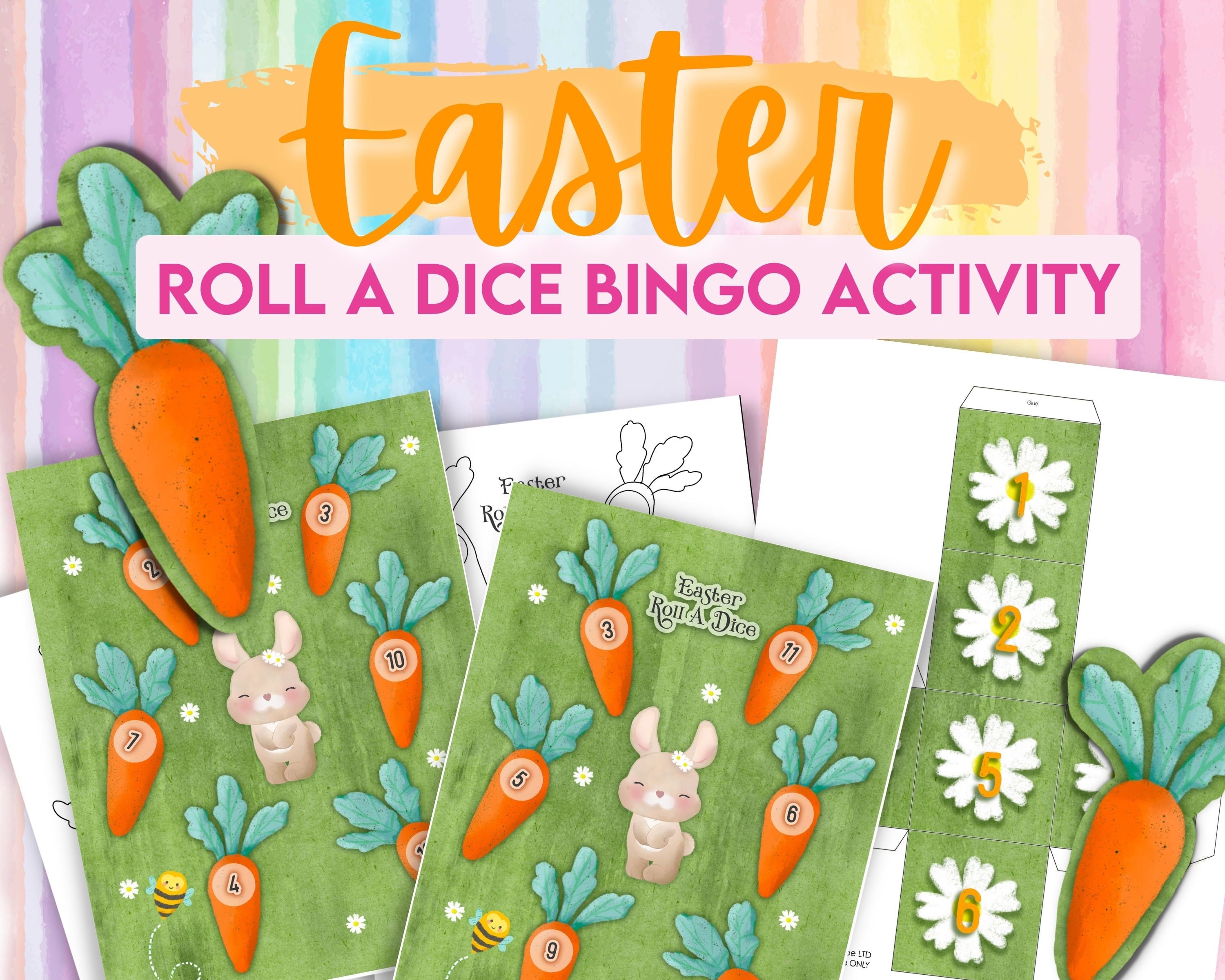 Easter Bingo Dice Game for Children. Roll a Dice Fun Maths - Etsy UK