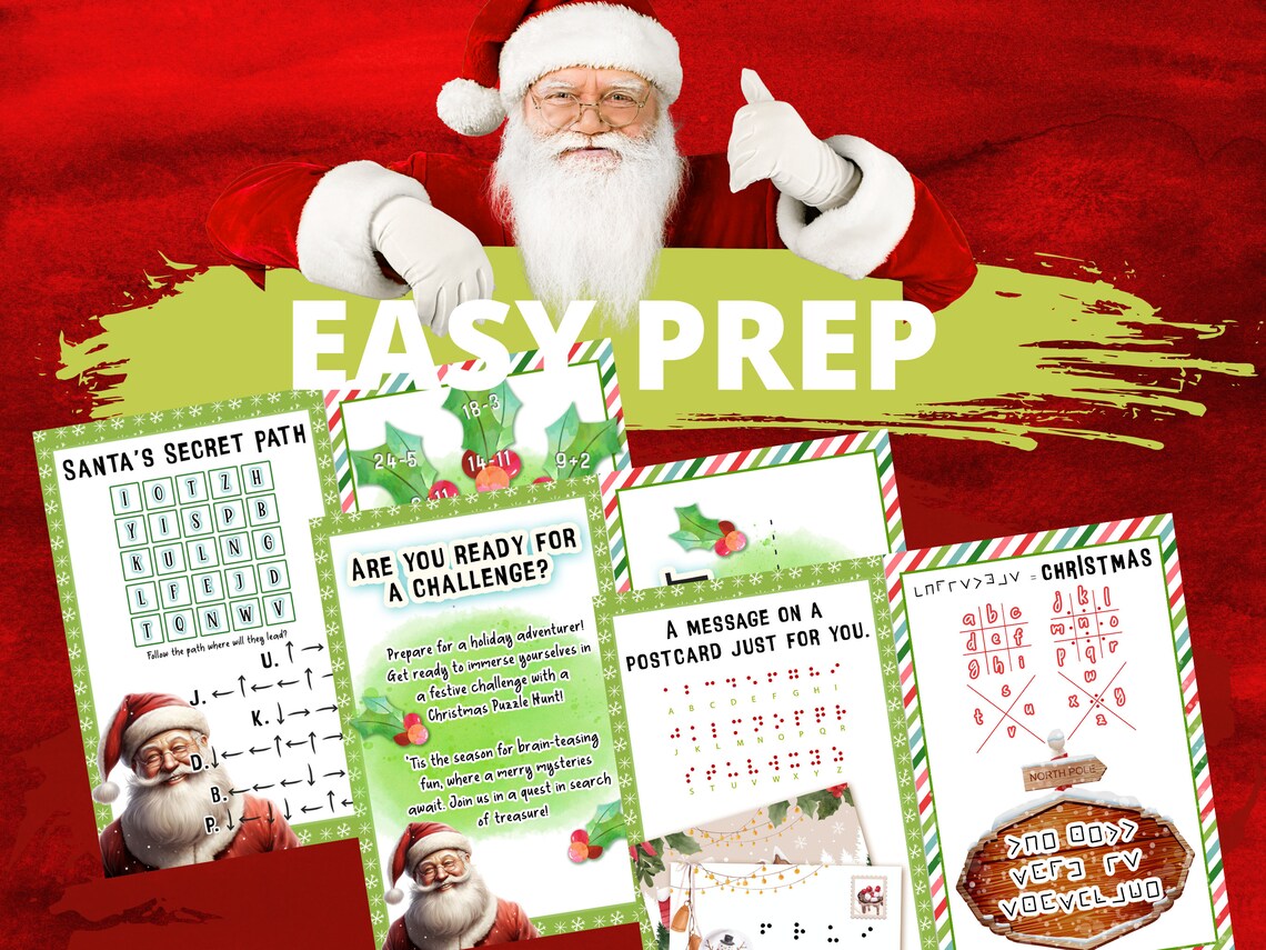 Christmas Treasure Hunt, Scavenger Hunt for Teens and Tweens. Solve the ...