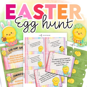Easter Scavenger Hunt, Easter Hunt Clues for a Fun Morning Activity ...