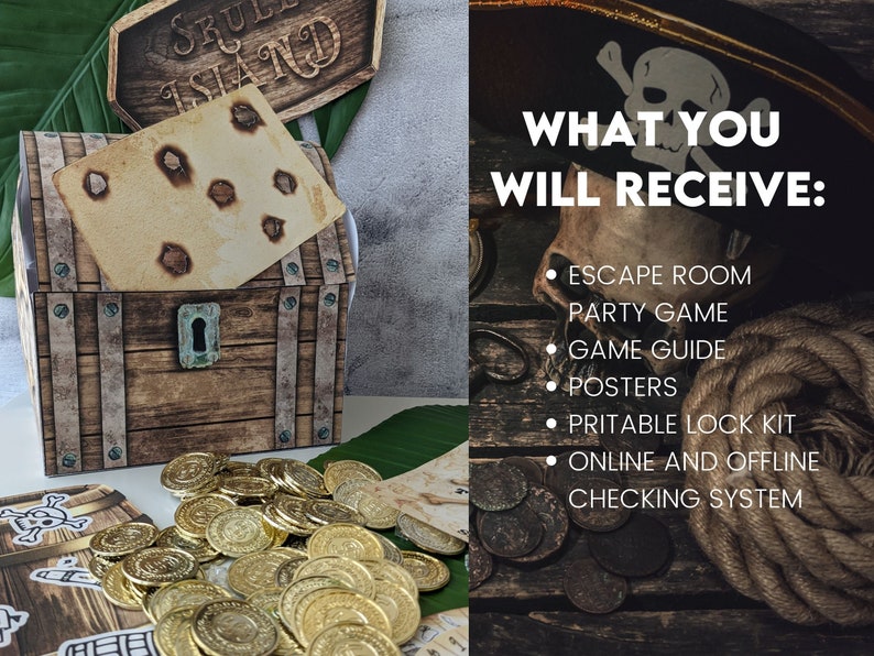 Printable Kids Escape Room. Pirate Escape Room KIT. Printable Pirate ...