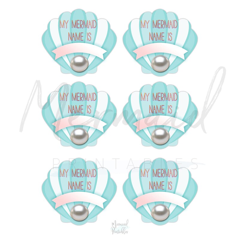 Mermaid name party game. Party decoration printable. Whats | Etsy