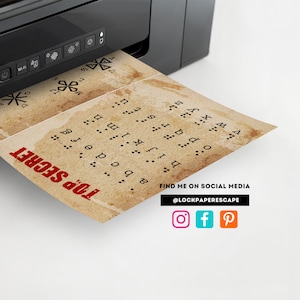 Spy Party Game, DIY Escape Room Prop. 11 Ciphers and Codes With ...