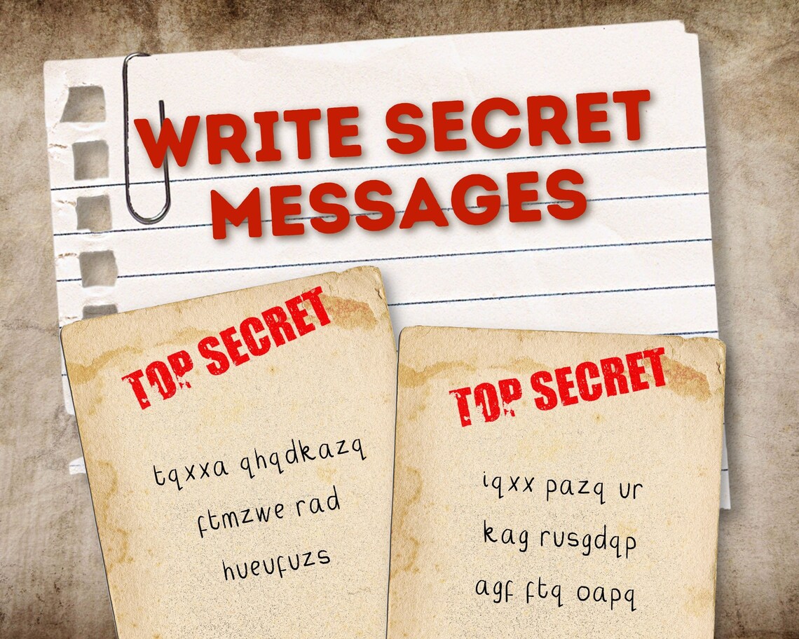 Cipher Wheel Printable Spy Party Escape Room Prop. Fun Spy | Etsy