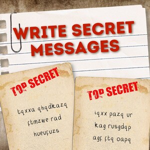 Cipher Wheel Printable, Spy Party Escape Room Prop. Fun Spy Secret Code ...