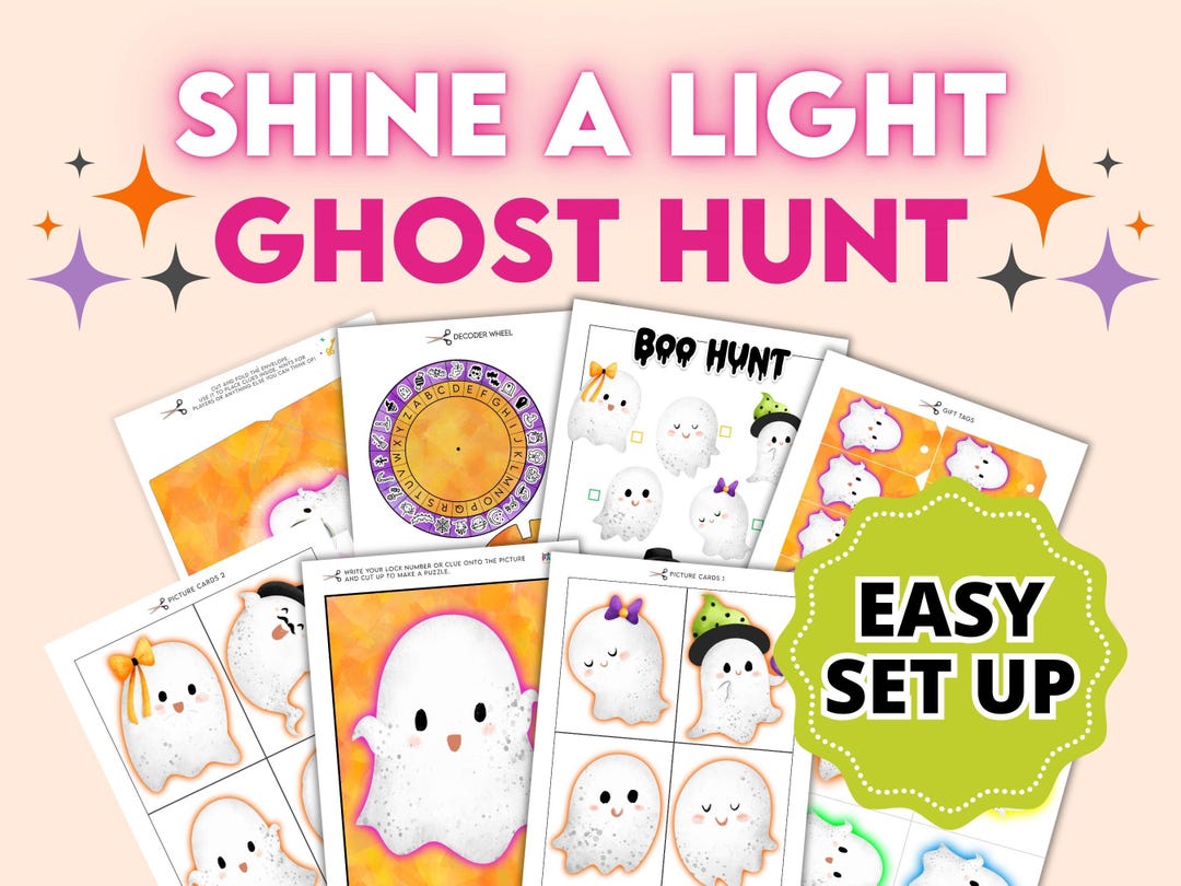 Ghost Scavenger Hunt, Halloween Party Game. Hunt for Ghosts and Decode ...