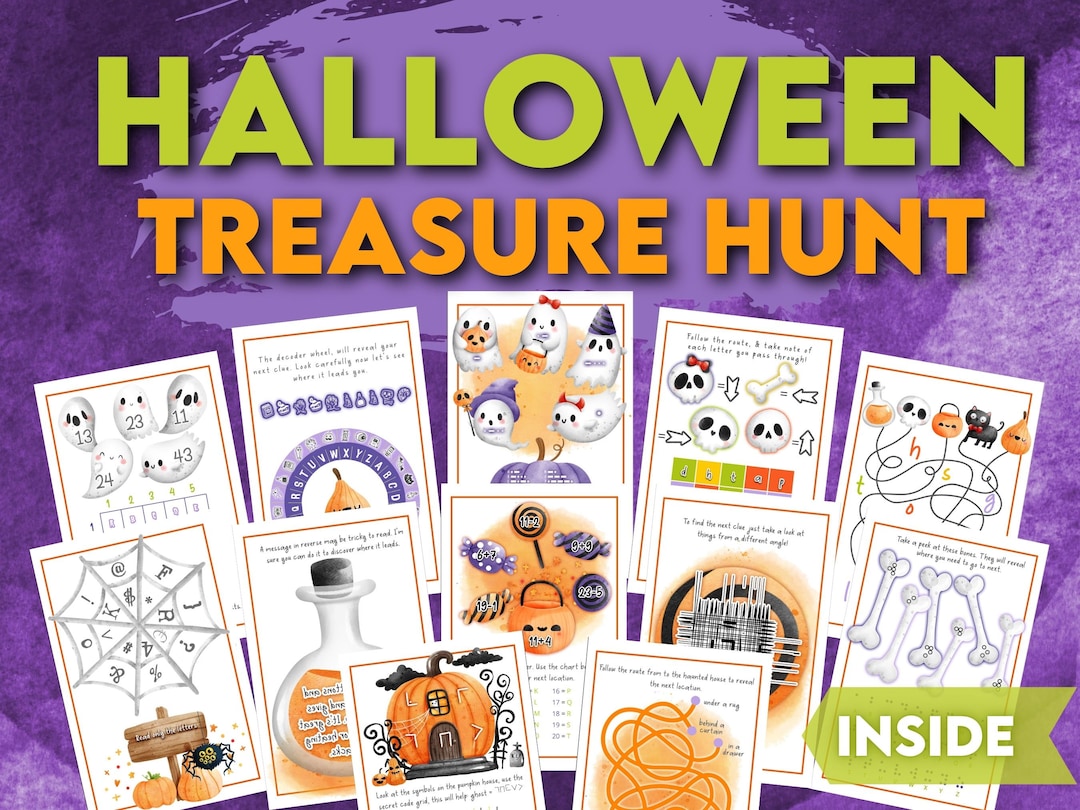 Halloween Treasure Hunt Clues. Tween Scavenger Hunt. Easy to Set Up ...
