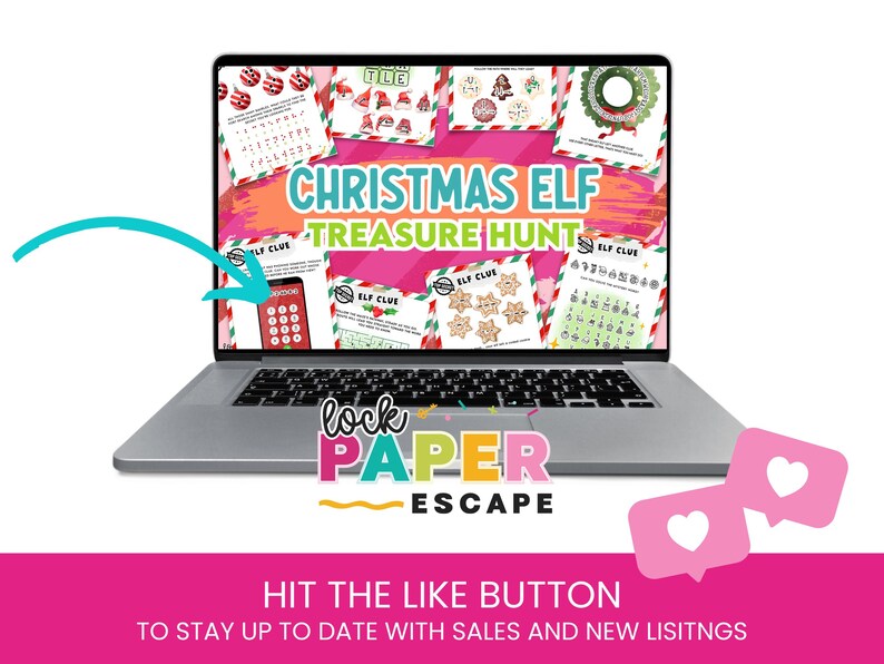 Elf Scavenger Hunt Clues. DIY Printable Christmas-themed Escape Room ...