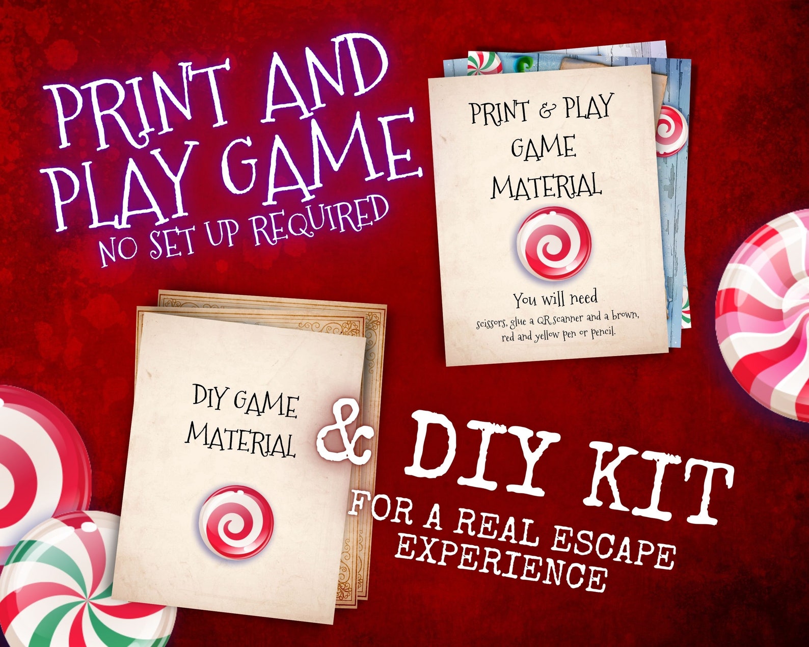 Christmas Escape Room Game for Kids DIY. Escape Room Kit - Etsy