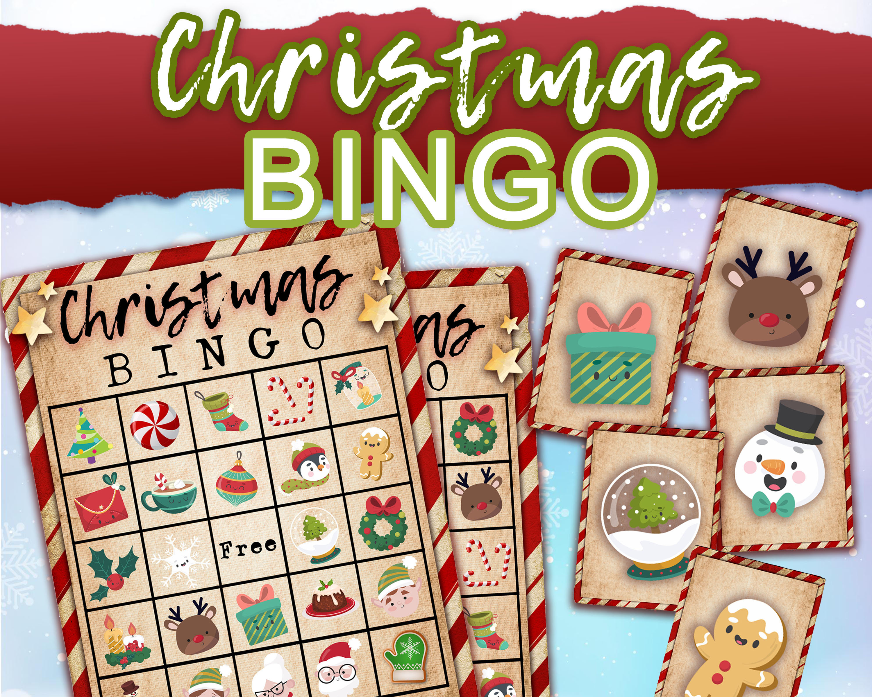 Christmas Bingo. 30 Printable Bingo Cards And - Etsy