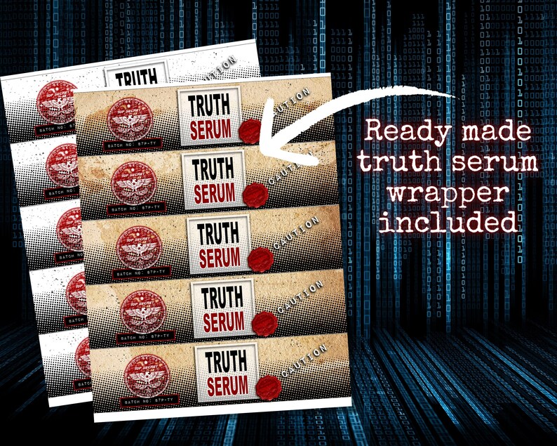 Spy Party Water Bottle Label. Truth Serum Drinks Bottle - Etsy UK