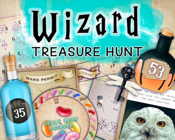 Wizard Escape Room Treasure Hunt. Escape game printable puzzle kit ...
