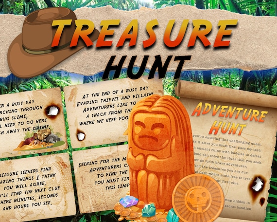 Teen Treasure hunt clues. Scavenger hunt clues. Adventurer theme ...