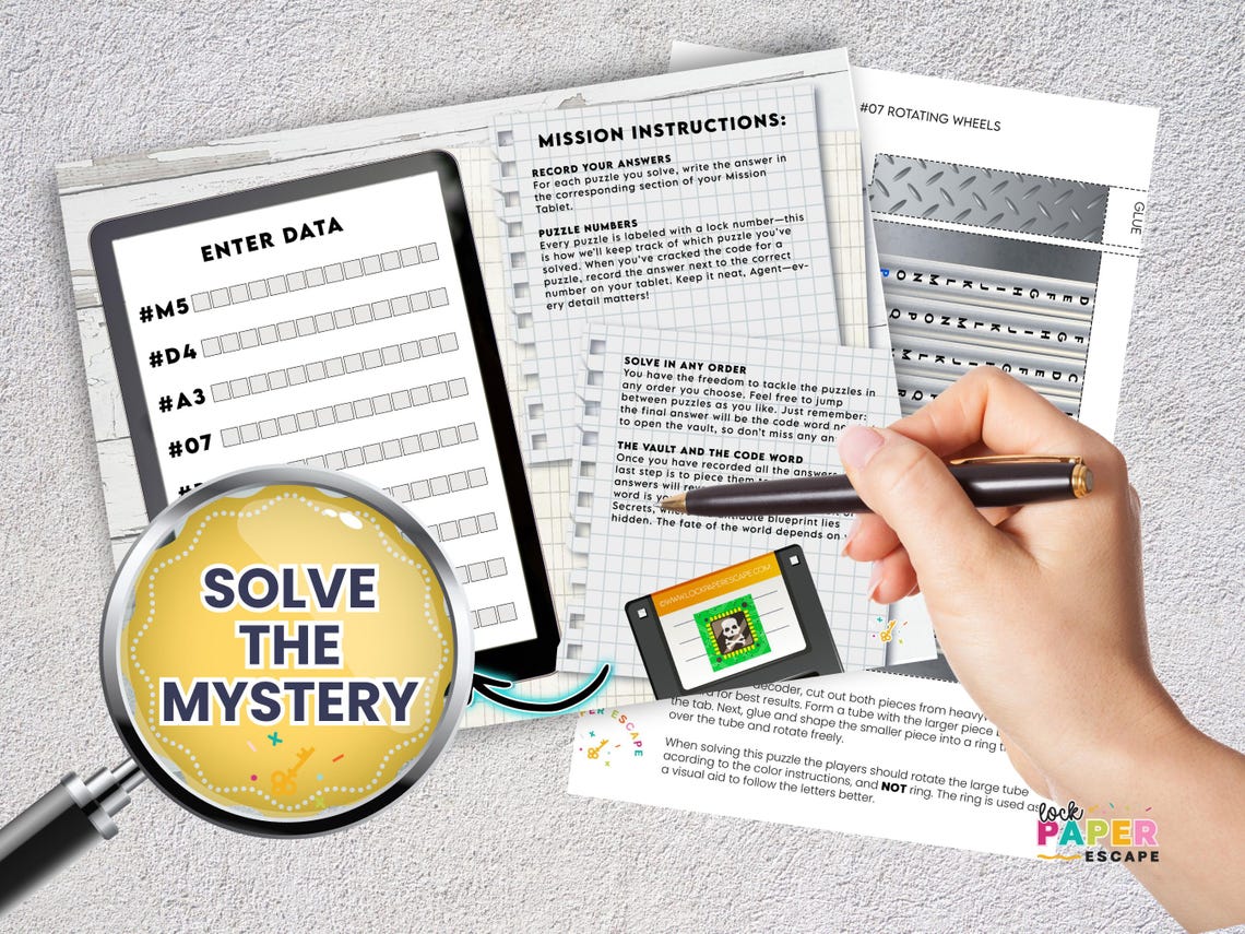 Kids Spy Escape Room, DIY Escape Room Game, Spy Party Activity ...