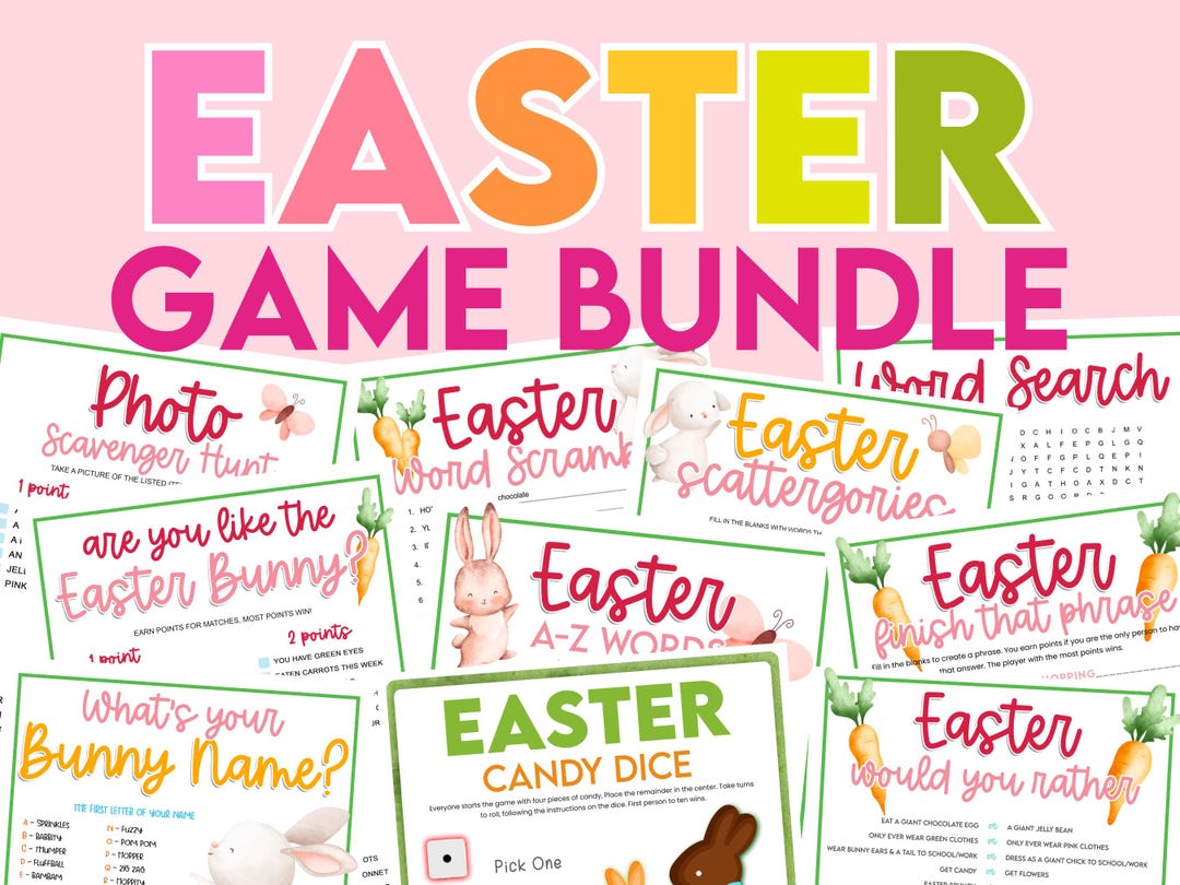 Easter Party Game Bundle: 20 Fun Activities (printable) - Etsy