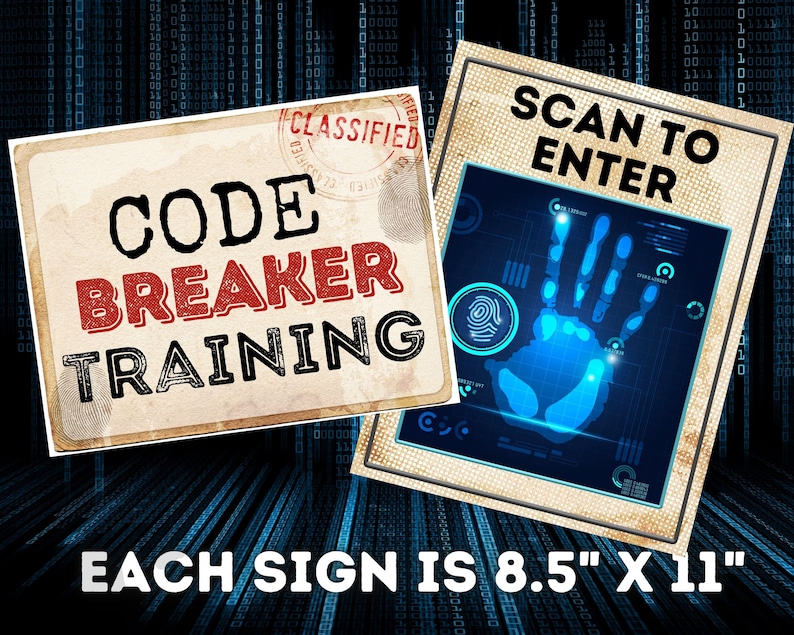 Spy Party Signs. Secret Agent Editable Party Signs. Personalised ...