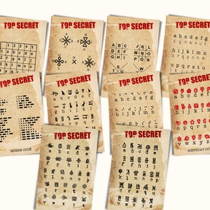 Spy Party Game, DIY Escape Room Prop. 11 Ciphers and Codes With ...