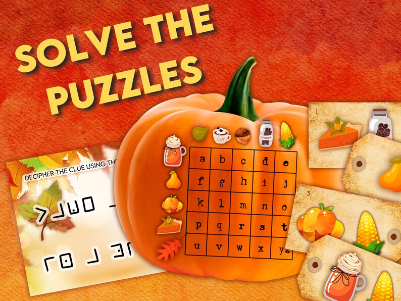 Thanksgiving Escape Room Treasure Hunt: Kids Activity (digital Download ...